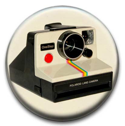 Polaroid Camera Badge