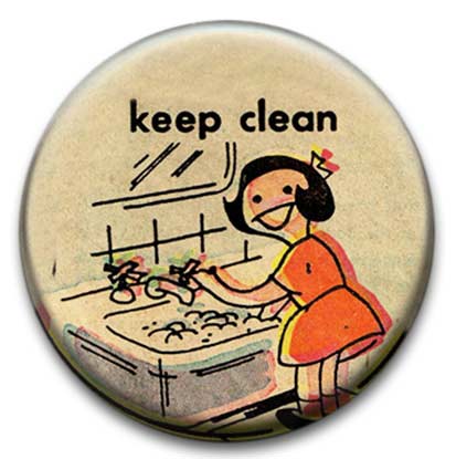 Comic Keep Clean Badge