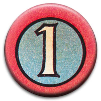 Vintage Number 1 Badge