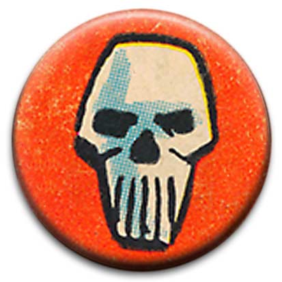 Skull Comic Badge