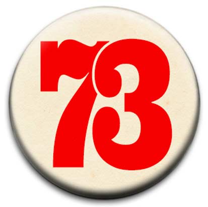 Number Seventy Three Badge