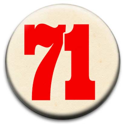 Number Seventy One Badge – RetroBadge