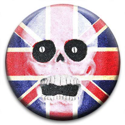 Union Jack Skull Badge