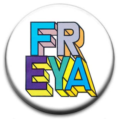 Freya Name Small Retro Badge