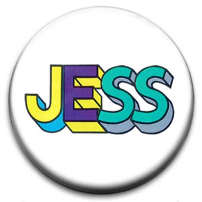 Jess Name Small Retro Badge
