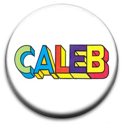 Caleb Name Small Retro Badge