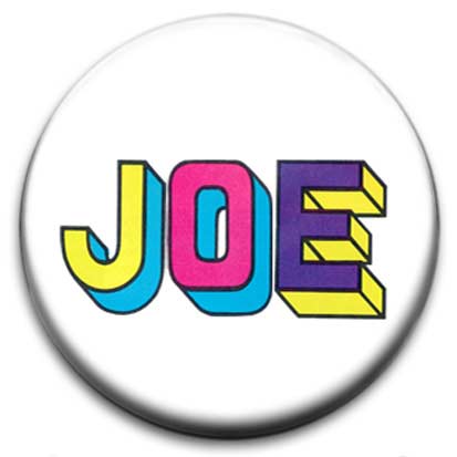 Joe Name Small Retro Badge