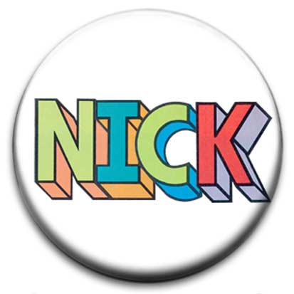 Nick Name Small Retro Badge
