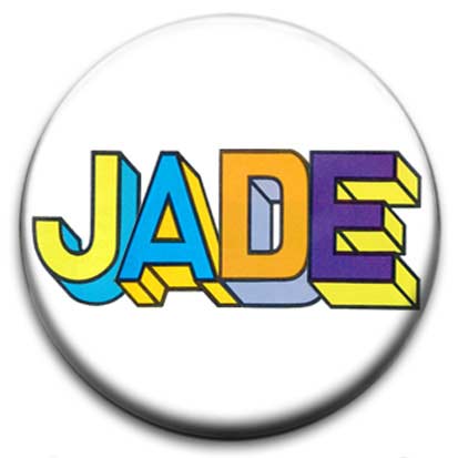 Jade Name Small Retro Badge