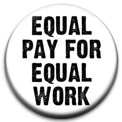 Equal Pay For Equal Work Small Retro Badge