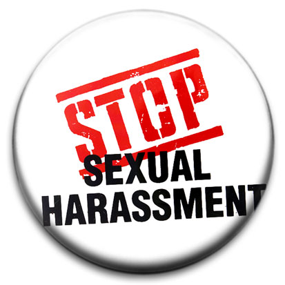 Stop Sexual Harassment Retro Badge