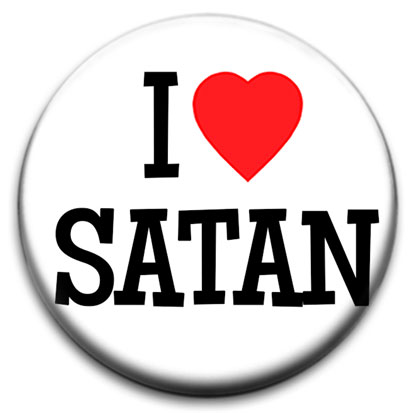 I Heart Satan Badge